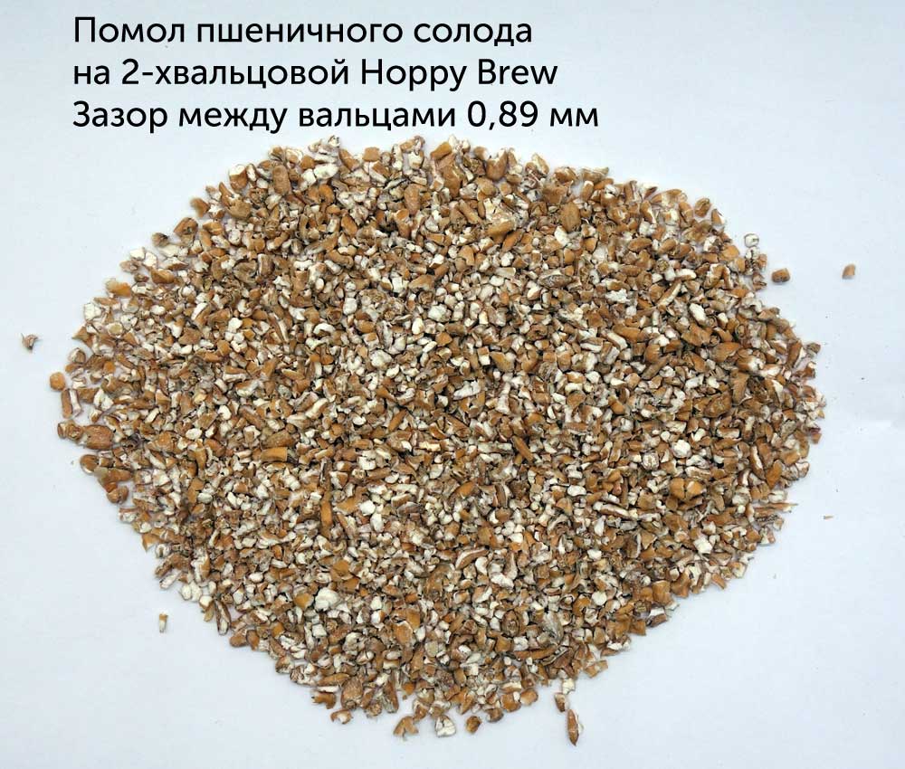 Двухвальцовая мельница/дробилка для солода Hoppy Brew с бункером и ...